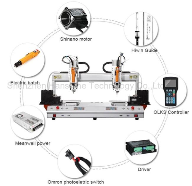 Double Screw Feeder 6 Axis Suction Type Auto Screw Fastening / Locking Machine 0
