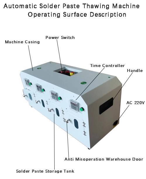 4 Tanks Imported Electrical Components Fully Automatic Timed Solder Paste Rewarming Machine For Temperature 1