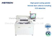 China CCD Detection High Speed PCB Router Machine 6000rpm Spindle Internal Dust Collector Dual Platform for sale