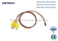 China K Type Thermocouple with Connector TD Plugs - 0-1200°C Temperature Range, SR Type Ceramic/Plastic Options for sale