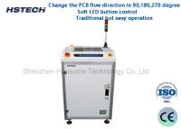 China PCB Turn Conveyor 90 180 270 Degree Soft LED Button Control Safety Cover 910mm Height for sale