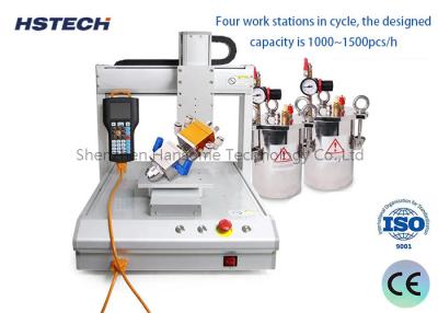 China 90 Degree LED Bulb Glue Dispenser with Precise Stepping Motor for PCB Assembly Line for sale