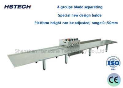 China 4 Groups Blade Separating LED Hard Strip PCB Depaneling Equipment Using 1.2 Meter Platform 4 Groups Blade HS-F306 for sale