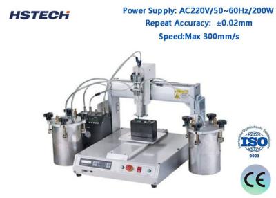 중국 4 회전 작업 스테이션 텍스트 스크린 자동 LED 램프 접착기 분배기 HS-BD4 판매용