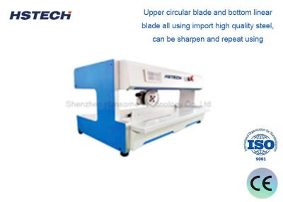 China Upper Circular Blade And Bottom Linear Blade Safe Printed Circuit Board Cutter for sale