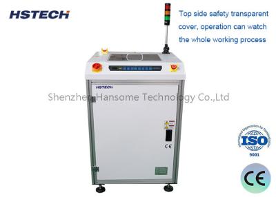 China LED Button Control Flexible Fixed Rail Observation Window PCB Turn Conveyor for sale