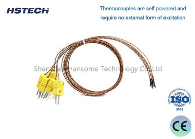 Cina Termocoppia con connettore, temperatura di utilizzo 0-1000°C, WRM N, ceramica/plastica in vendita
