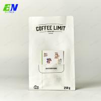 China Matt Surface Flat Bottom Bag With Zipper Moisture Proof For Coffee Beans for sale