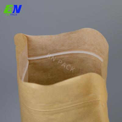 Cina Resealable Without Print Brwon Kraft Paper Stand Up Bags in vendita