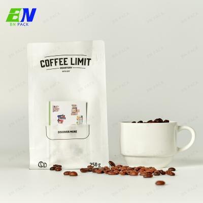 China Freundlicher Matte Kraft Coffee Card Bag flacher unterer Beutel Eco mit Reißverschluss zu verkaufen