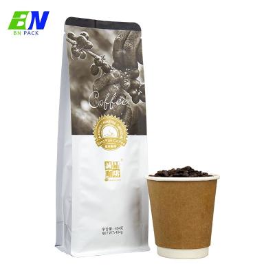 China Malote do café do produto comestível que empacota o malote inferior liso com válvula à venda