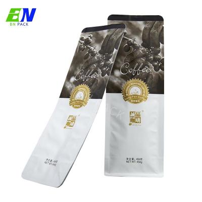 China Malote do café do produto comestível que empacota o malote inferior liso com válvula à venda