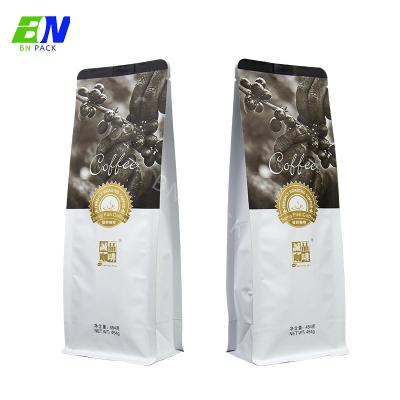 China Malote do café do produto comestível que empacota o malote inferior liso com válvula à venda