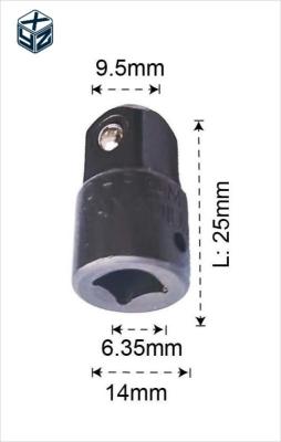 China Durable 1/2" Black Impact Socket Adapter And Reducer Set With CRV Material for sale