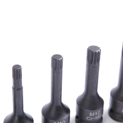 China Strong and Durable 8 pcs CR-MO M5 Hex Size Impact Socket Set for Hand Electric Tool for sale