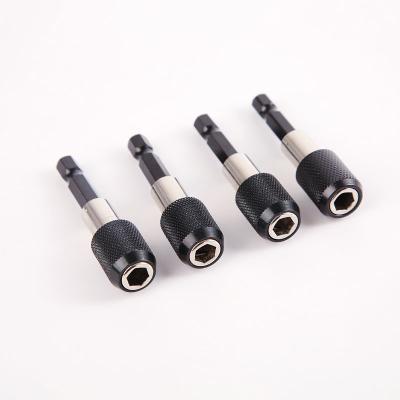China Customized Black Electrophoretic Paint Finish 60mm Hex Shank Drill Bit Extension Set for sale