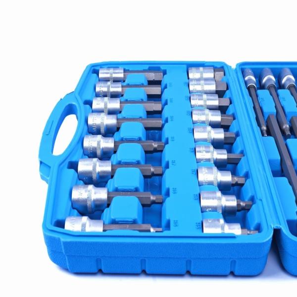 Quality CRV Material H Type 30pcs Bit Socket Set 55MM To 200MM for sale