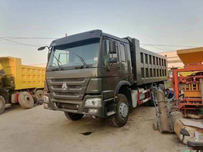 중국 HOWO 6*4 덤프 트럭 중고 10 타이어 회색 색상 시노트럭 351-450hp 8500*2496*3450 mm 판매용