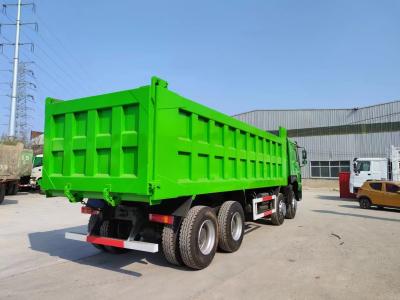 중국 녹색 색상 Sinotruk HOWO 8*4 덤프 트럭 DOT 인증 12.00r20 타이어 사용 트럭 판매용