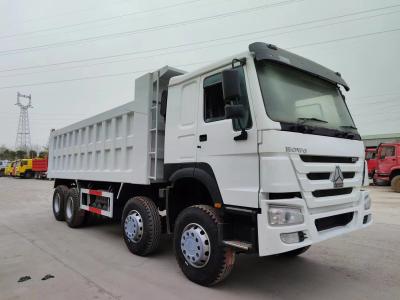 Cina 375 HP Sinotruk HOWO 8*4 Dump Truck camion usato 12 ruote Trasporto bianco in vendita