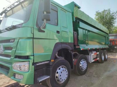 중국 반사 타이어 디자인 Sinotruk HOWO 녹색 8*4 U형 덤프 트럭 12륜 운송 판매용