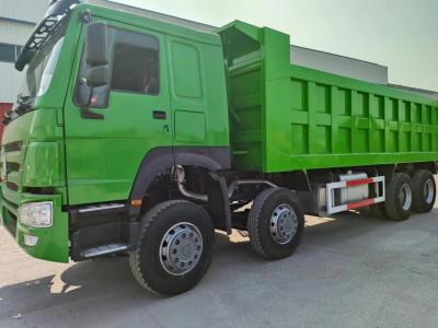 중국 전면 리프팅 스타일 6-8L 엔진 용량 녹색 컬러 틱링 트럭 중고 HOWO 8*4 덤프 트럭 판매용