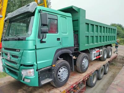 중국 375HP Sinotruk HOWO 8*4 덤프 트럭 중고 트럭 12 바퀴 앞 승강장 판매용