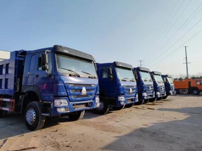 중국 수동 변속기 6×4 드라이브 휠 시노트럭 HOWO 블루 덤프 트럭 10 타이어 판매용