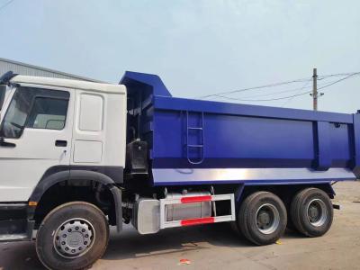 중국 시노트럭 HOWO 6*4 덤프 트럭 중고 트럭 10 타이어 화이트 앤 블루 U 타입 로드 판매용