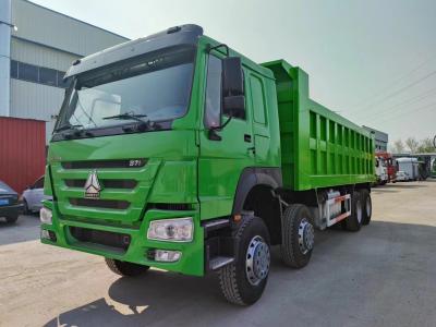 중국 시노트룩 HOWO 8*4 덤프 트럭 375HP 녹색 색상 10500 x 2600m x 3400mm 판매용