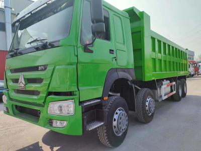 중국 시노트룩 HOWO 8*4 덤프 트럭 375HP 녹색 색상 10500 x 2600m x 3400mm 판매용