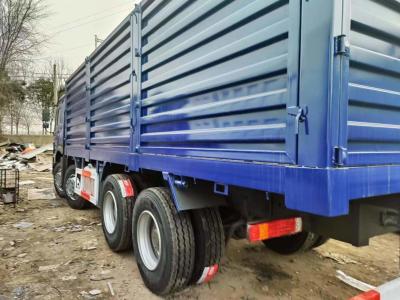 China Sinotruck HOWO Azul 8*4 Box Truck 10 pneus caminhão de segunda mão com 6×4 rodas motrizes à venda