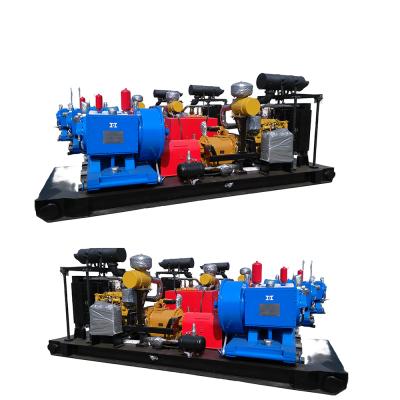 China Heavy Duty Triplex Mud Pump Unit Diesel Engine Carbon Steel Construction for Oil Gas Drilling High Pressure Reliable Performance for sale
