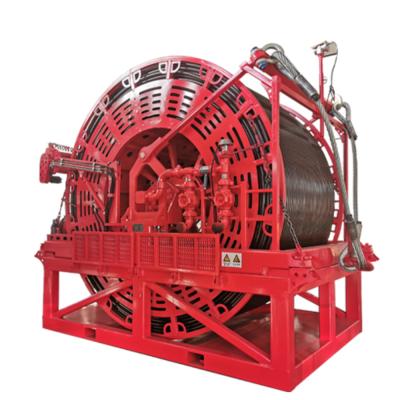 China Large Bearing Supported Shaft Coiled Tubing Winding Reel / Drilling Tubing Reel Heavy Load for sale