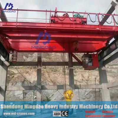 China Heavy Load QD Foundry Double Girder Overhead Cranes with Cabin Driving Room for sale