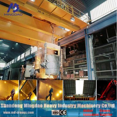 China QDY Model High Efficiency Double Girder Hanger Bridge 10Ton Metallurgy Crane for sale