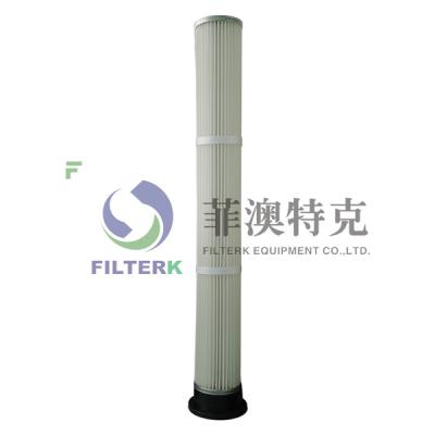 China PTFE PU Molded Pleated Filter Bags , 153 * 2000mm Dust Extractor Filter Bags for sale