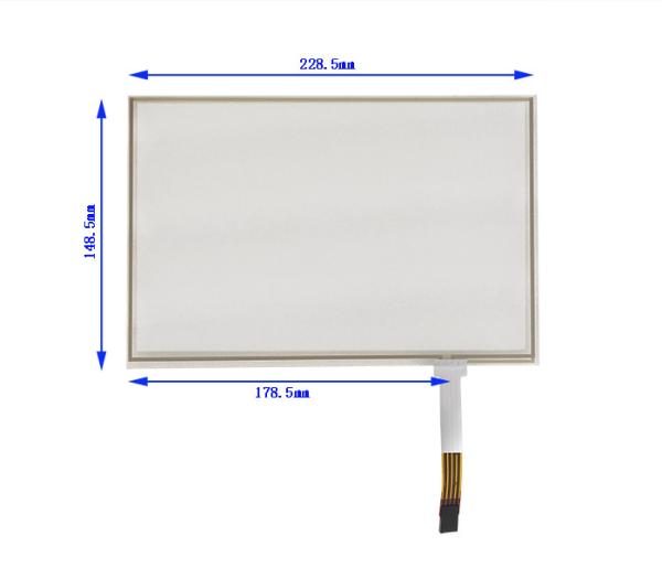 Quality 217 X 136.2mm 10.1 Inch Resistance Touch Screen With FPC Connection Response Time Of 10ms for sale
