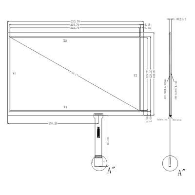 China 10.1-inch Resistive Touch LCD Panel 1024x600 Resolution 400 Nits Brightness With 50-pin FPC For Display And 4-pin 2.54 Housing For Touch for sale