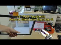 Pannello touch capacitivo multi-touch da 15 pollici vetro su vetro con controller touch ILITEK
