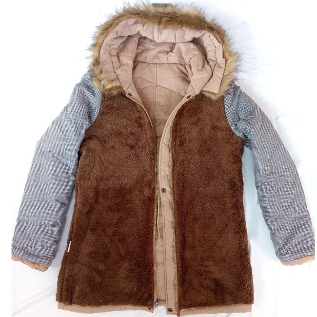 Women winter Jacket parka jacket with warm wool lining fur collar thick jacket