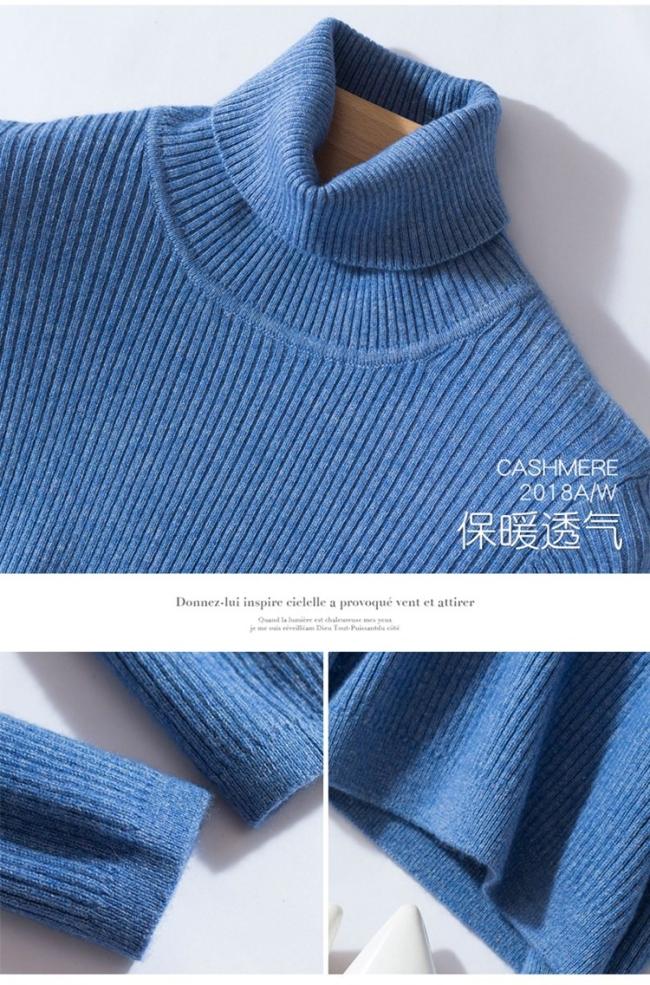 Custom Women knit sweater turtleneck women cashmere sweater pullover sweater
