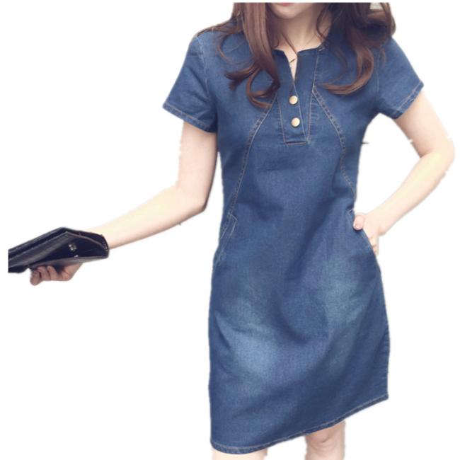 Factory direct casual dresses women dresses plus size denim dresses