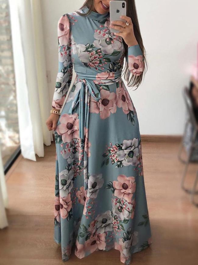 Factory Hot formal prom dress long sleeve maxi dress