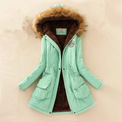 China Thick winter jacket women winter jacket parka jacket with fur warm collar lining thick woolen jacket for sale