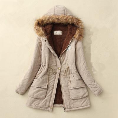 中国 暖かい毛皮のカラー 冬のジャケット 女性 販売のため