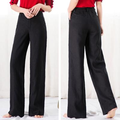 Cina Anti-statico Casual Straight Pants Donne Moda Canapa Pantaloni larghi in vendita