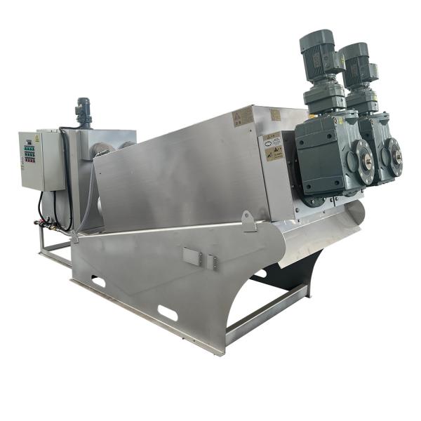 Quality Compact Sewage Treatment Plant Sludge Dewatering Machine Screw Press 0.12m³/h for sale
