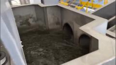 Screw press sludge dewatering machine