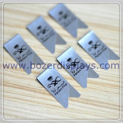 Os grampos de papel impressos relativos à promoção de aço inoxidável/marcaram clipes